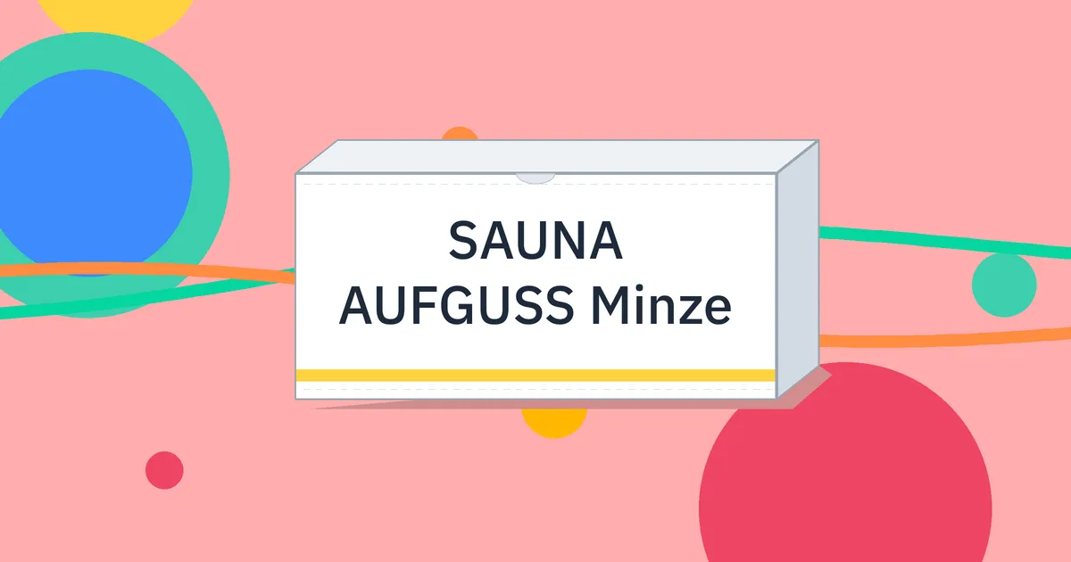 Symbolbild: Packung mit der Aufschrift SAUNA AUFGUSS Minze (PZN 13973075) – Verfügbarkeit und Bezug in Apotheken in Frankfurt am Main