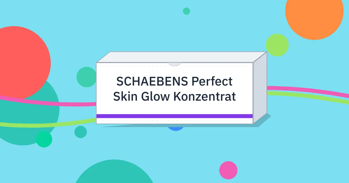 Symbolbild: Packung mit der Aufschrift SCHAEBENS Perfect Skin Glow Konzentrat (PZN 20385522) – Verfügbarkeit und Bezug in Apotheken in Frankfurt am Main