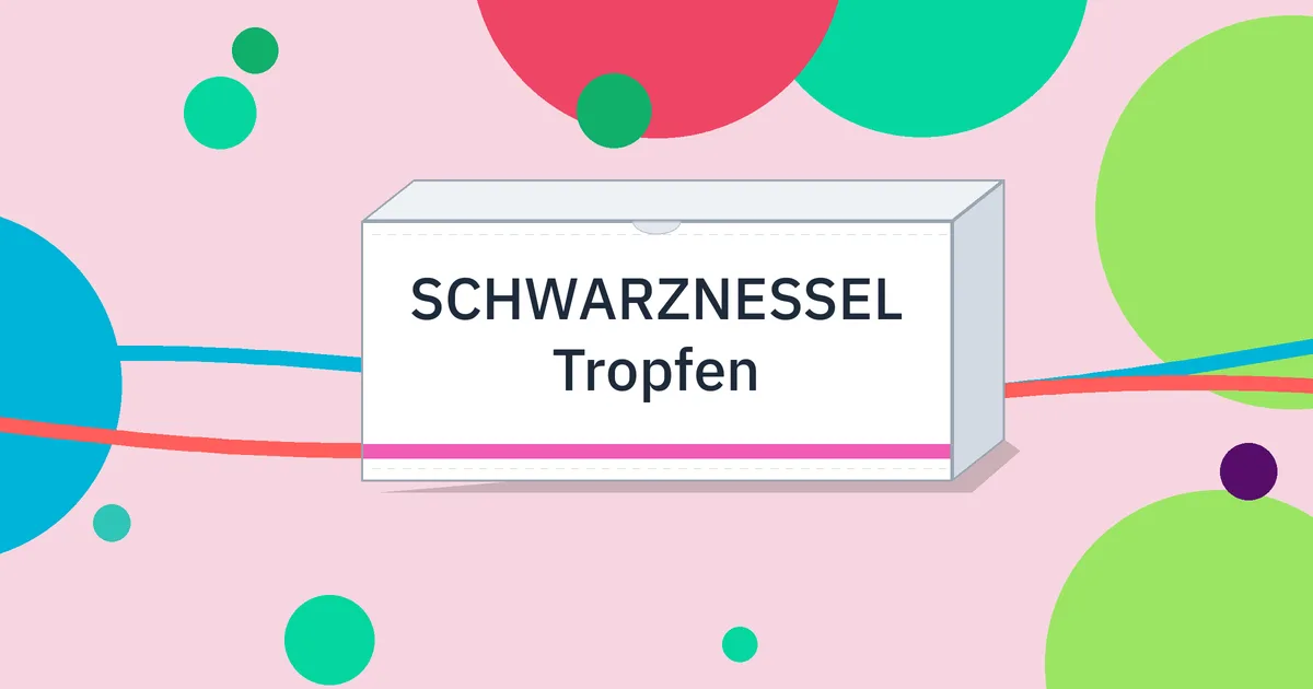 Symbolbild: Packung mit der Aufschrift SCHWARZNESSEL Tropfen (PZN 12495745) – Verfügbarkeit und Bezug in Apotheken in Frankfurt am Main