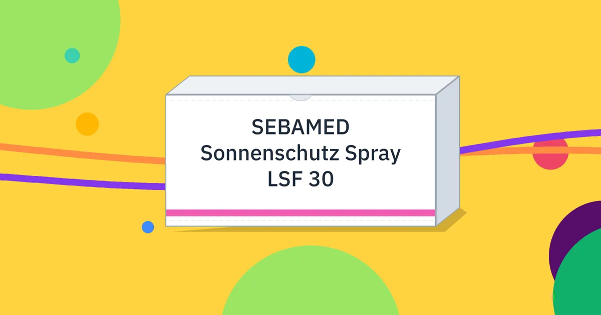 Symbolbild: Packung mit der Aufschrift SEBAMED Sonnenschutz Spray LSF 30 (PZN 14347552) – Verfügbarkeit und Bezug in Apotheken in Frankfurt am Main
