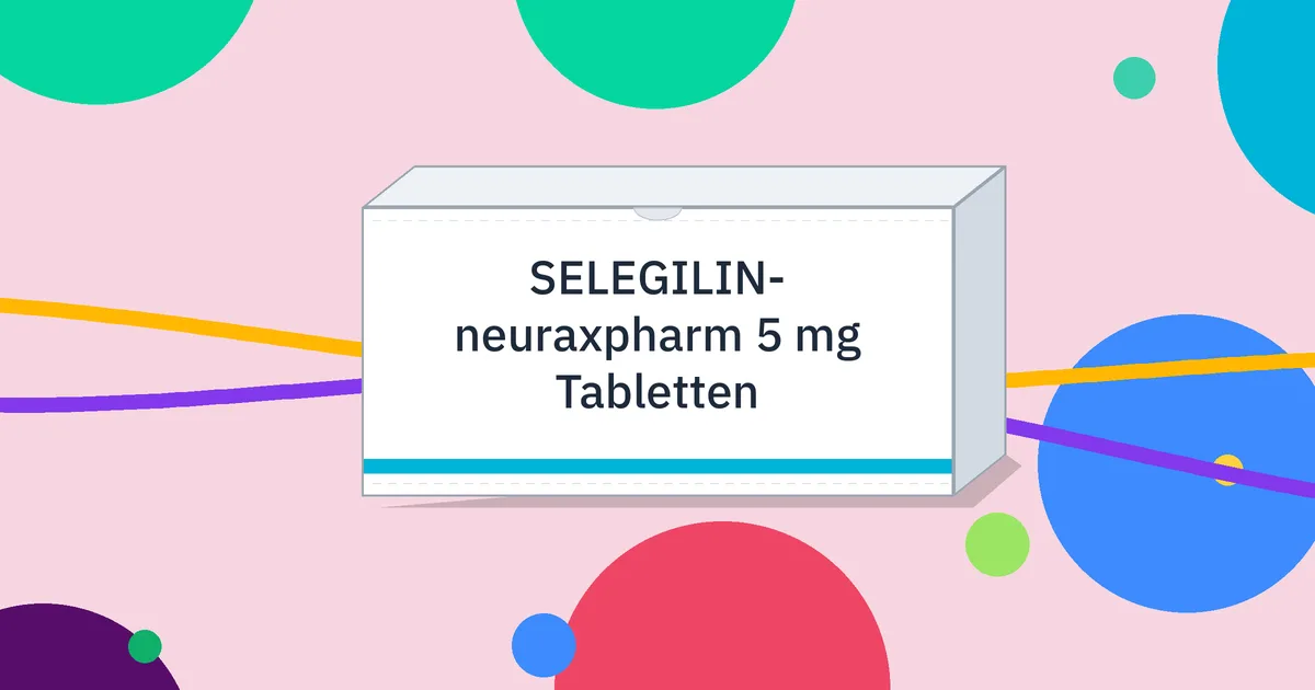 Symbolbild: Packung mit der Aufschrift SELEGILIN-neuraxpharm 5 mg Tabletten (PZN 08606073) – Verfügbarkeit und Bezug in Apotheken in Frankfurt am Main