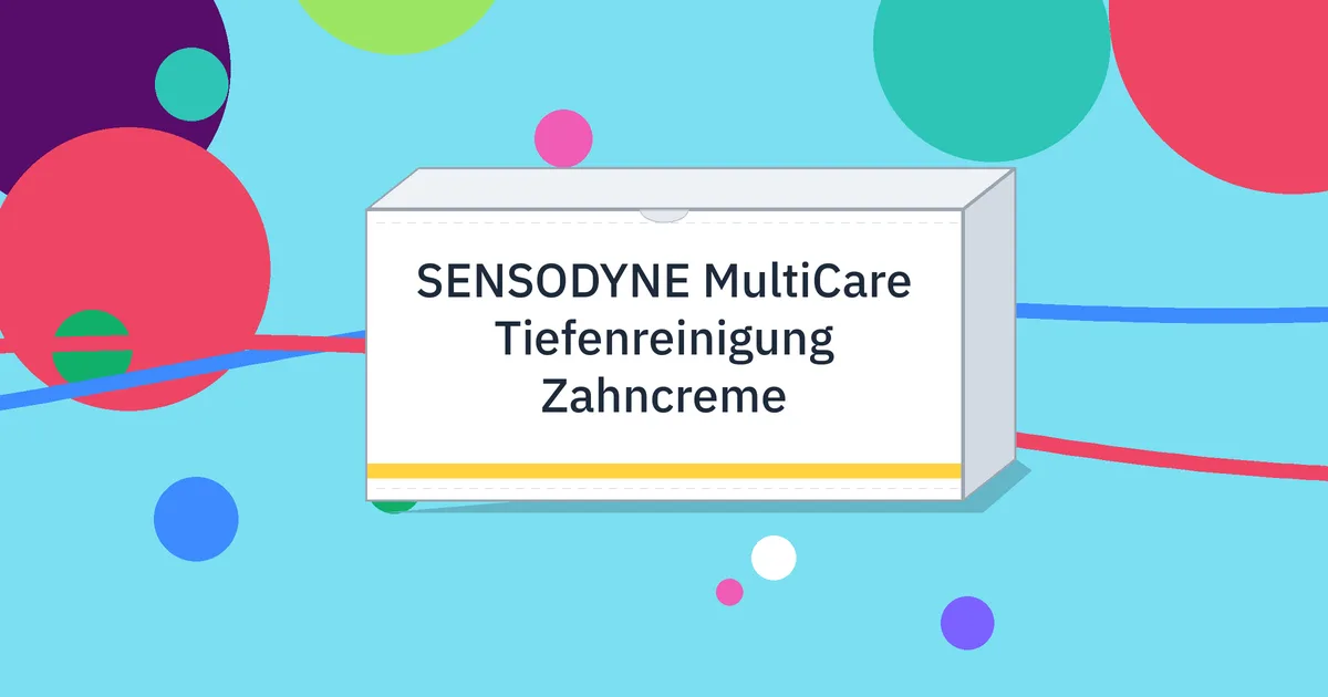 Symbolbild: Packung mit der Aufschrift SENSODYNE MultiCare Tiefenreinigung Zahncreme (PZN 12534273) – Verfügbarkeit und Bezug in Apotheken in Frankfurt am Main