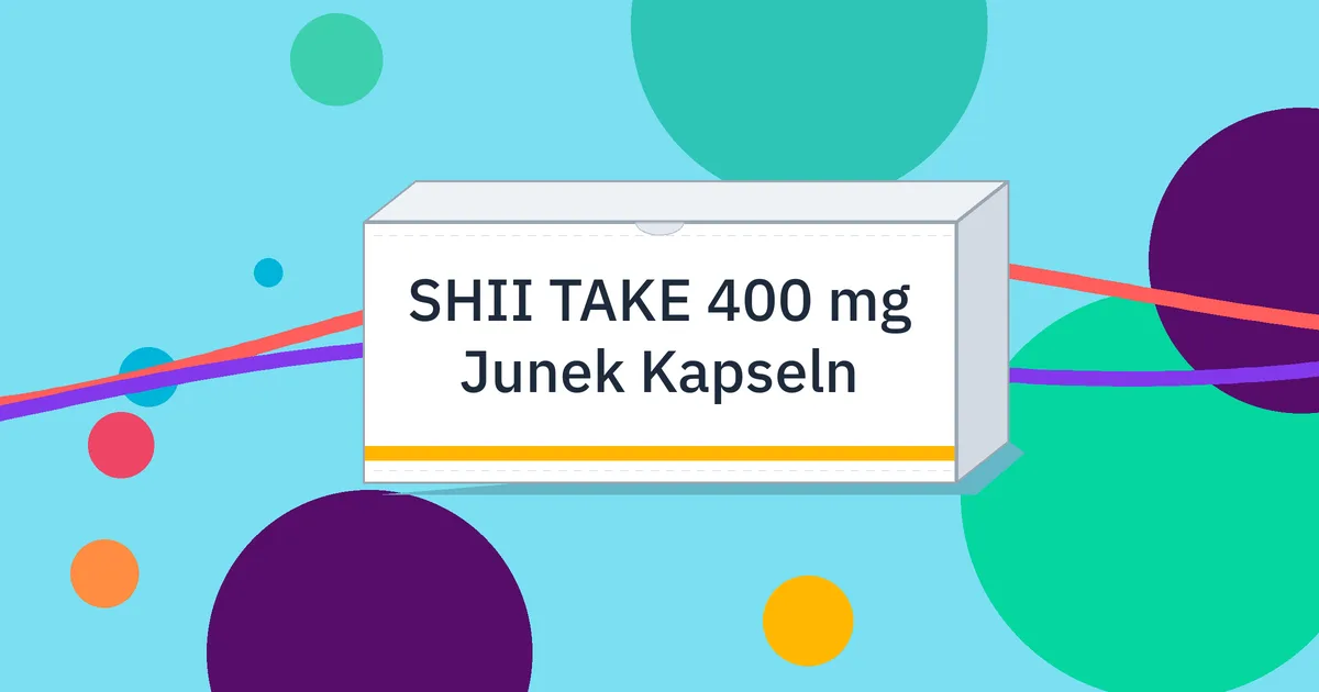 Symbolbild: Packung mit der Aufschrift SHII TAKE 400 mg Junek Kapseln (PZN 01107355) – Verfügbarkeit und Bezug in Apotheken in Frankfurt am Main