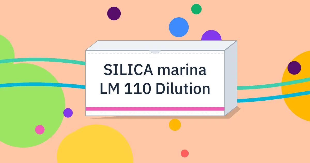 Symbolbild: Packung mit der Aufschrift SILICA marina LM 110 Dilution (PZN 13190060) – Verfügbarkeit und Bezug in Apotheken in Frankfurt am Main