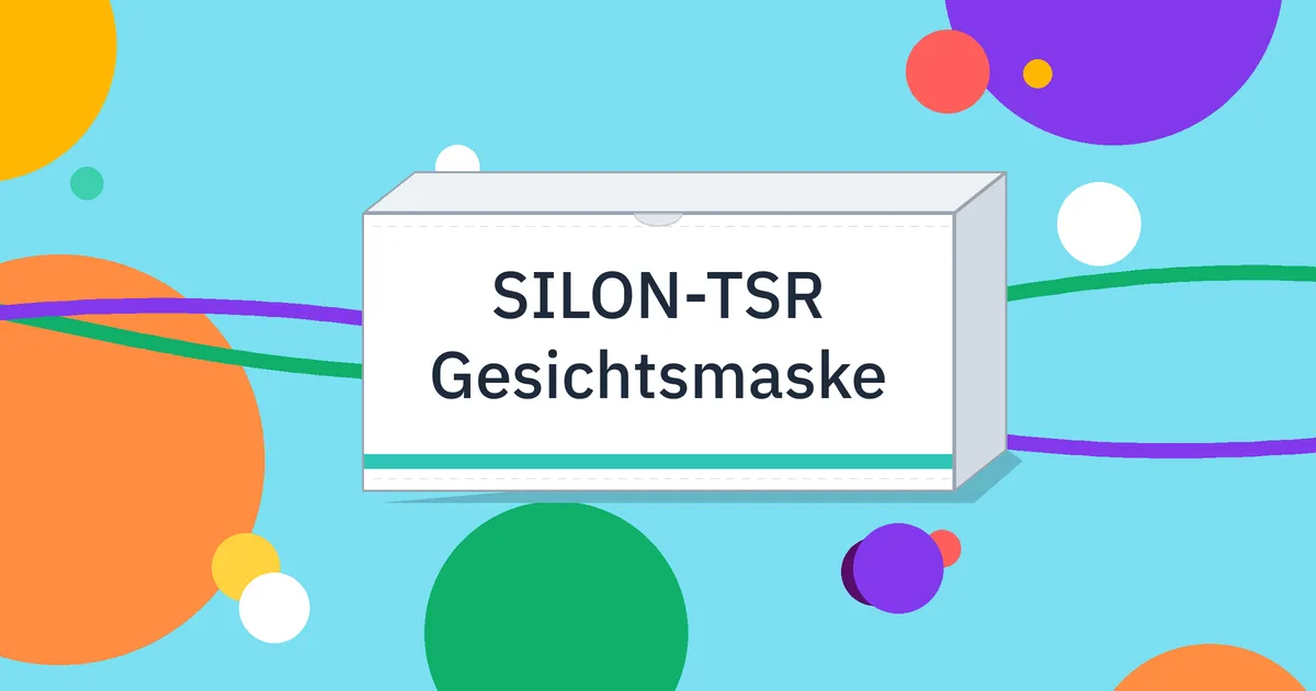 Symbolbild: Packung mit der Aufschrift SILON-TSR Gesichtsmaske (PZN 11850782) – Verfügbarkeit und Bezug in Apotheken in Frankfurt am Main