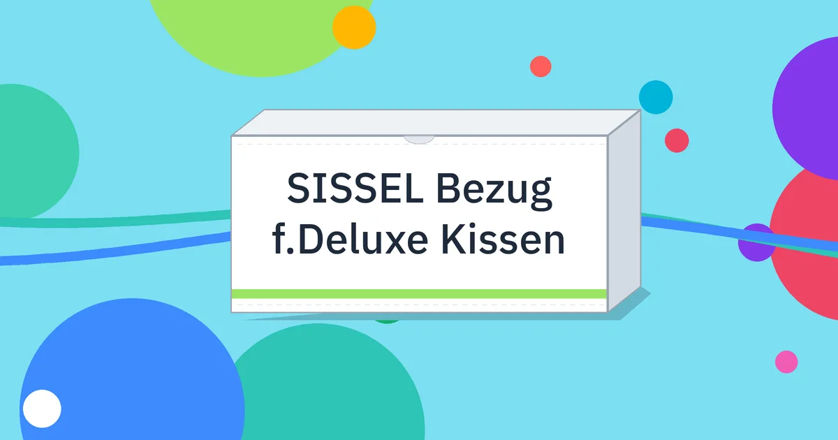 Symbolbild: Packung mit der Aufschrift SISSEL Bezug f.Deluxe Kissen (PZN 08501977) – Verfügbarkeit und Bezug in Apotheken in Frankfurt am Main