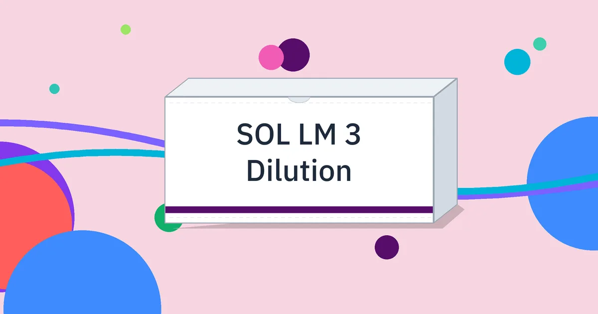 Symbolbild: Packung mit der Aufschrift SOL LM 3 Dilution (PZN 09650490) – Verfügbarkeit und Bezug in Apotheken in Frankfurt am Main