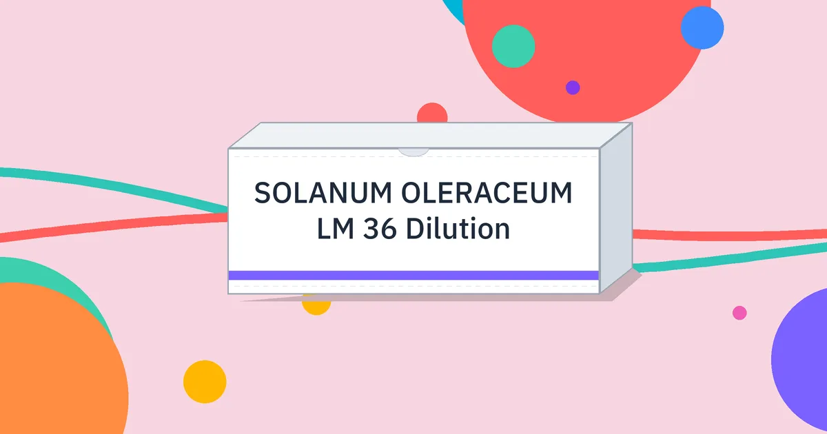 Symbolbild: Packung mit der Aufschrift SOLANUM OLERACEUM LM 36 Dilution (PZN 13193555) – Verfügbarkeit und Bezug in Apotheken in Frankfurt am Main