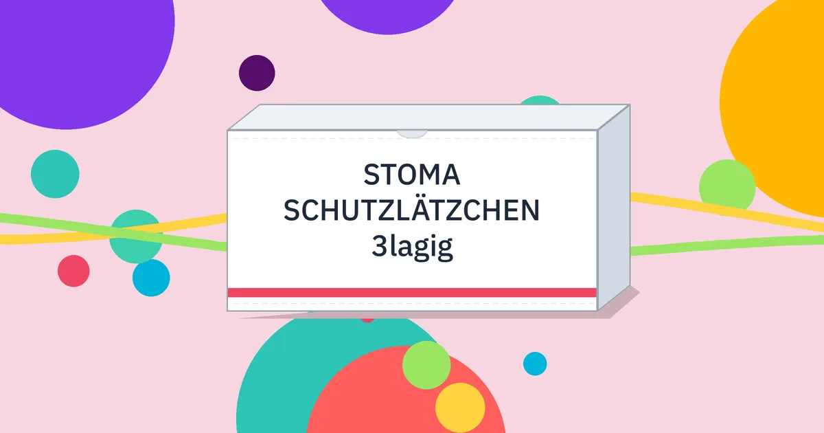 Symbolbild: Packung mit der Aufschrift STOMA SCHUTZLÄTZCHEN 3lagig (PZN 04770657) – Verfügbarkeit und Bezug in Apotheken in Frankfurt am Main