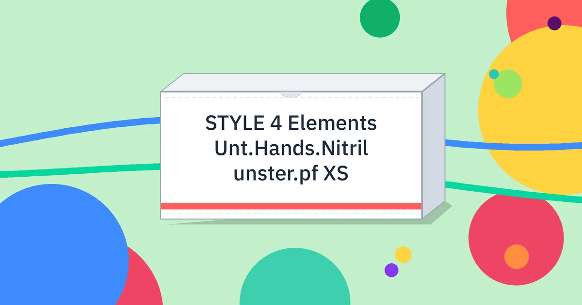 Symbolbild: Packung mit der Aufschrift STYLE 4 Elements Unt.Hands.Nitril unster.pf XS (PZN 19142435) – Verfügbarkeit und Bezug in Apotheken in Frankfurt am Main