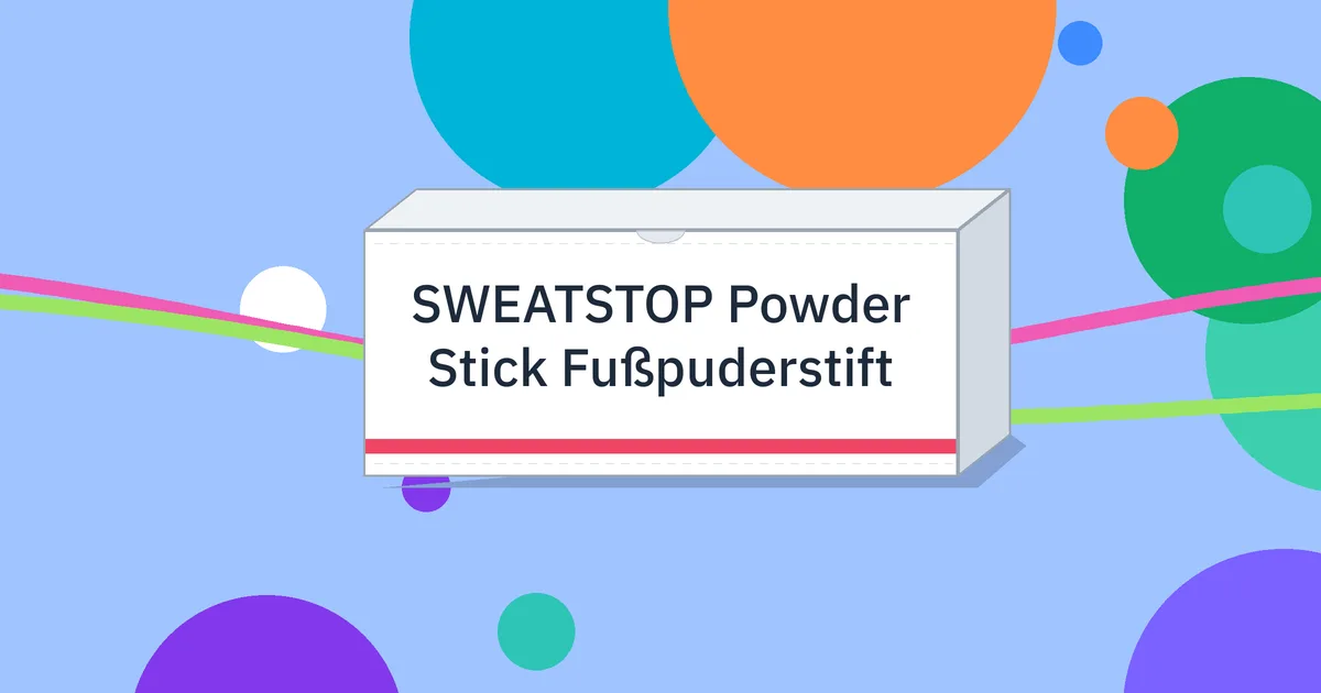 Symbolbild: Packung mit der Aufschrift SWEATSTOP Powder Stick Fußpuderstift (PZN 09235147) – Verfügbarkeit und Bezug in Apotheken in Frankfurt am Main