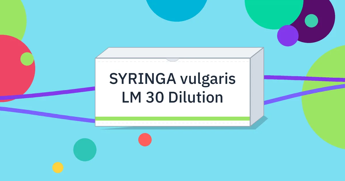 Symbolbild: Packung mit der Aufschrift SYRINGA vulgaris LM 30 Dilution (PZN 13685933) – Verfügbarkeit und Bezug in Apotheken in Frankfurt am Main