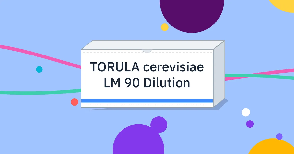 Symbolbild: Packung mit der Aufschrift TORULA cerevisiae LM 90 Dilution (PZN 13226007) – Verfügbarkeit und Bezug in Apotheken in Frankfurt am Main