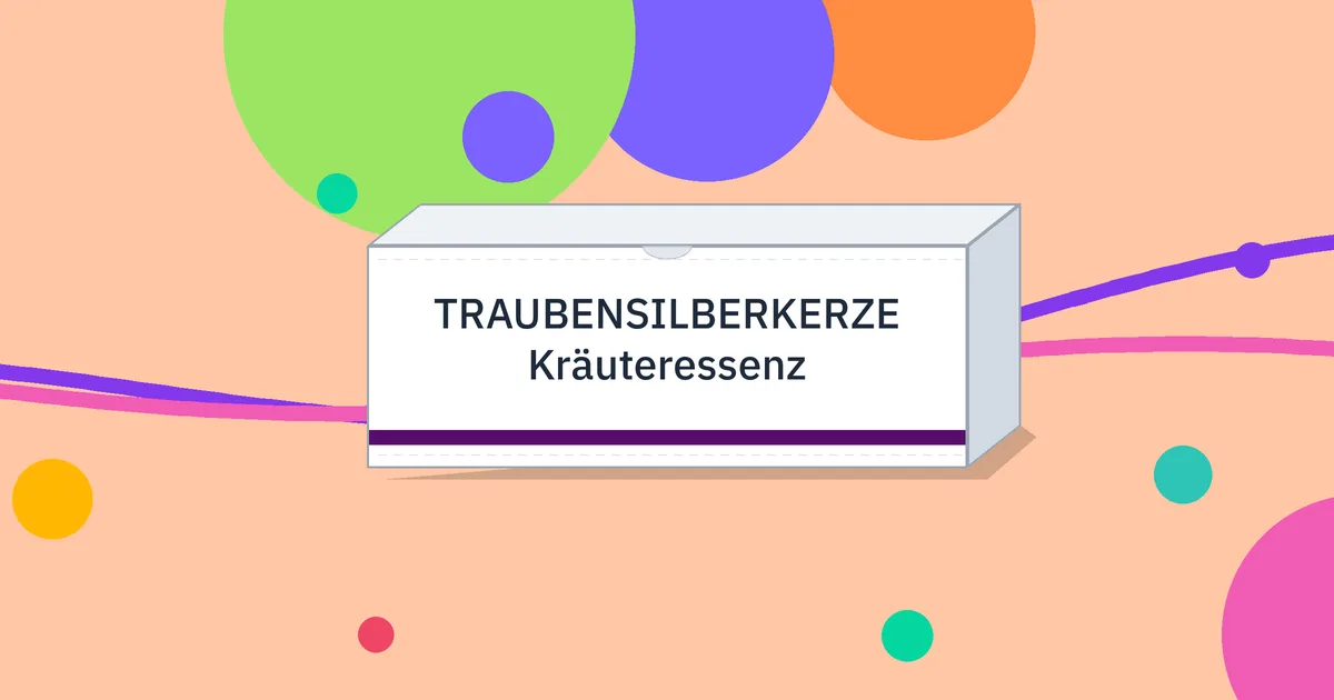 Symbolbild: Packung mit der Aufschrift TRAUBENSILBERKERZE Kräuteressenz (PZN 16361131) – Verfügbarkeit und Bezug in Apotheken in Frankfurt am Main