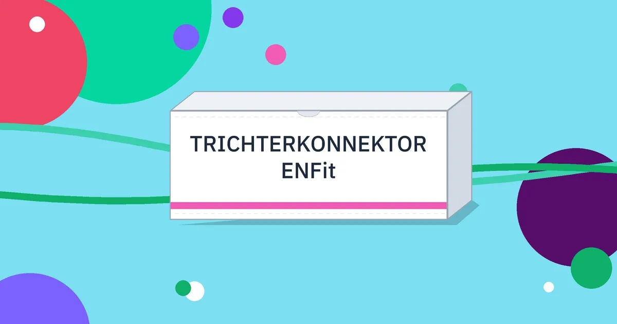 Symbolbild: Packung mit der Aufschrift TRICHTERKONNEKTOR ENFit (PZN 10185963) – Verfügbarkeit und Bezug in Apotheken in Frankfurt am Main