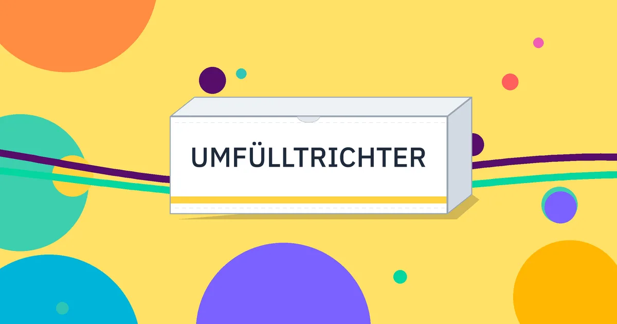 Symbolbild: Packung mit der Aufschrift UMFÜLLTRICHTER (PZN 03249757) – Verfügbarkeit und Bezug in Apotheken in Frankfurt am Main