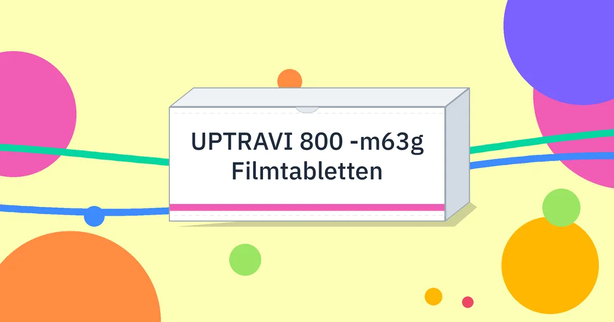 Symbolbild: Packung mit der Aufschrift UPTRAVI 800 -m63g Filmtabletten (PZN 11579279) – Verfügbarkeit und Bezug in Apotheken in Frankfurt am Main