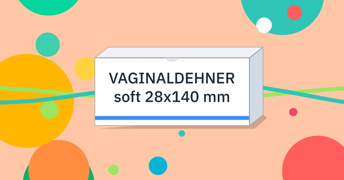 Symbolbild: Packung mit der Aufschrift VAGINALDEHNER soft 28x140 mm (PZN 00661606) – Verfügbarkeit und Bezug in Apotheken in Frankfurt am Main