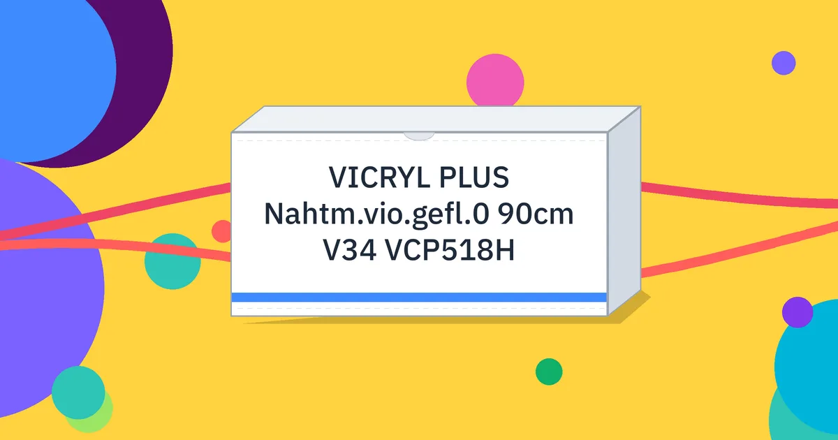 Symbolbild: Packung mit der Aufschrift VICRYL PLUS Nahtm.vio.gefl.0 90cm V34 VCP518H (PZN 16147610) – Verfügbarkeit und Bezug in Apotheken in Frankfurt am Main