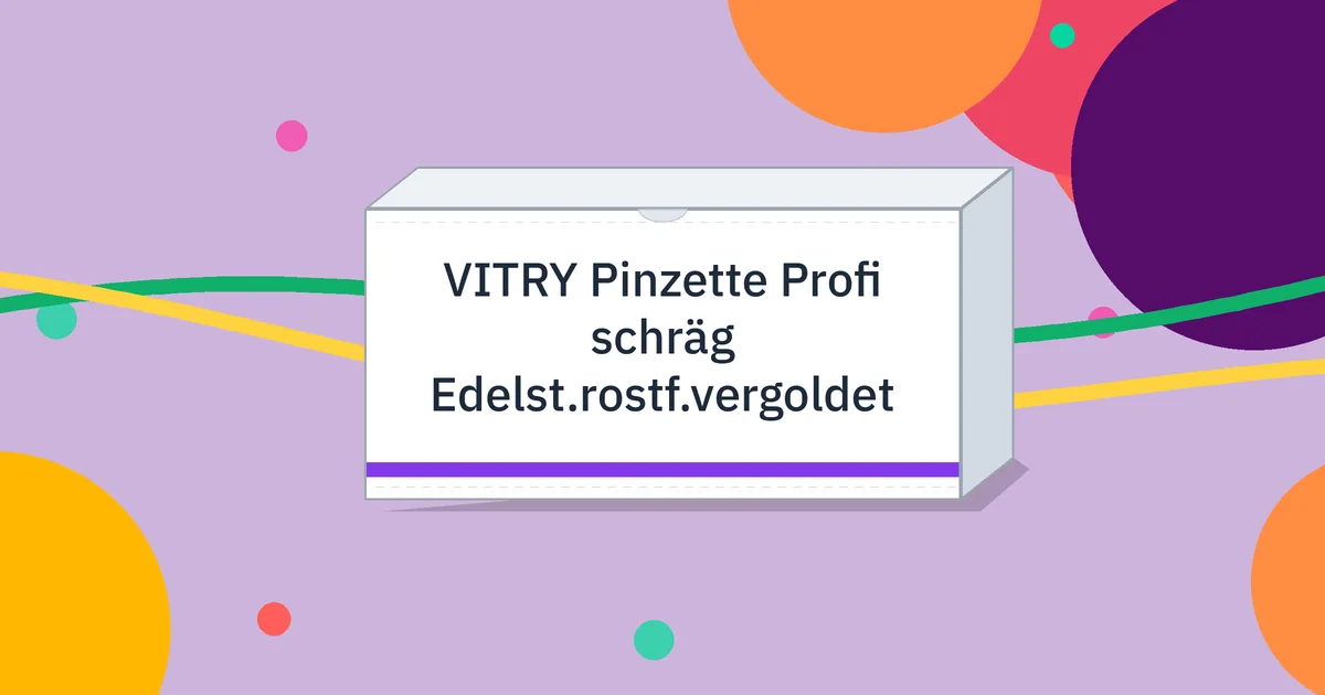 Symbolbild: Packung mit der Aufschrift VITRY Pinzette Profi schräg Edelst.rostf.vergoldet (PZN 05044120) – Verfügbarkeit und Bezug in Apotheken in Frankfurt am Main