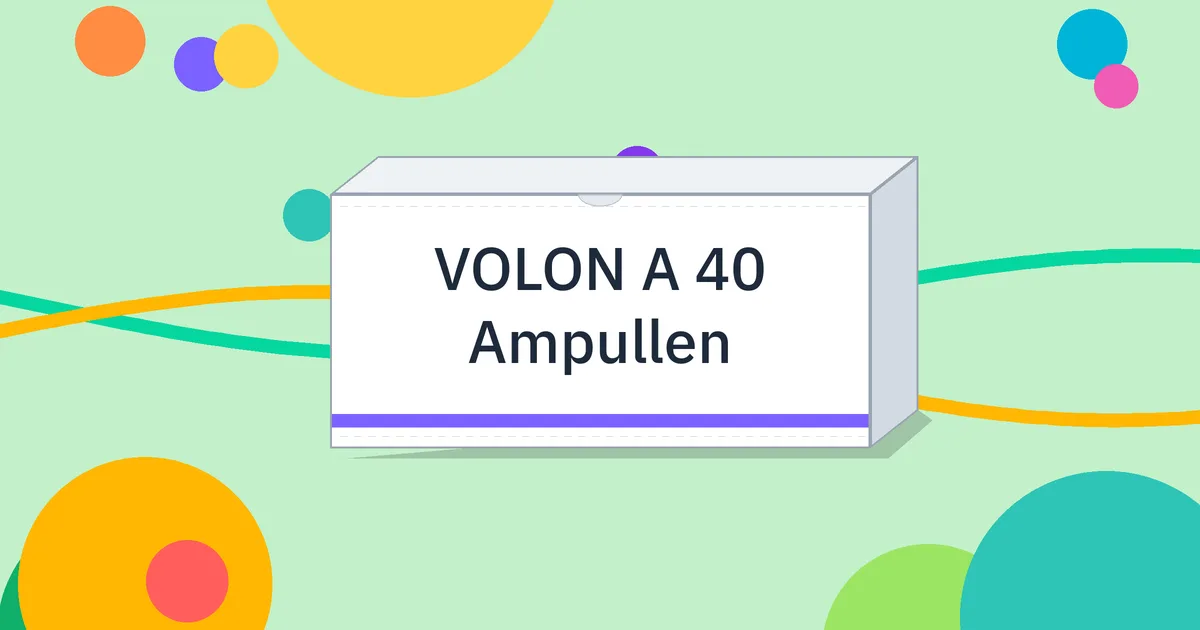 Symbolbild: Packung mit der Aufschrift VOLON A 40 Ampullen (PZN 12528657) – Verfügbarkeit und Bezug in Apotheken in Frankfurt am Main