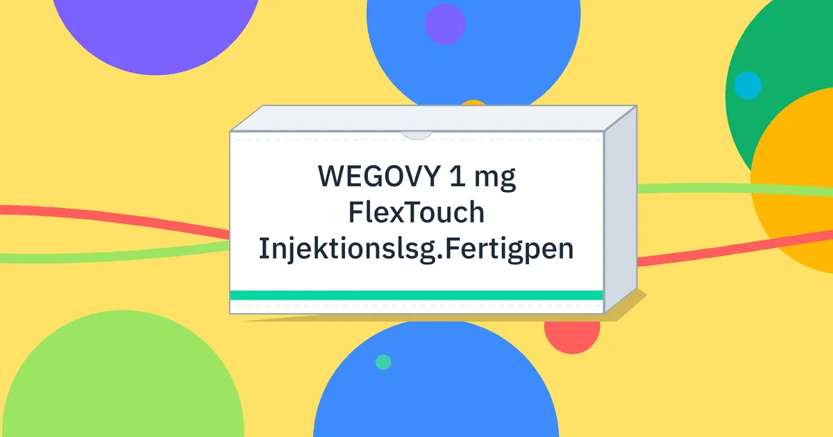 Symbolbild: Packung mit der Aufschrift WEGOVY 1 mg FlexTouch Injektionslsg.Fertigpen (PZN 19234077) – Verfügbarkeit und Bezug in Apotheken in Frankfurt am Main