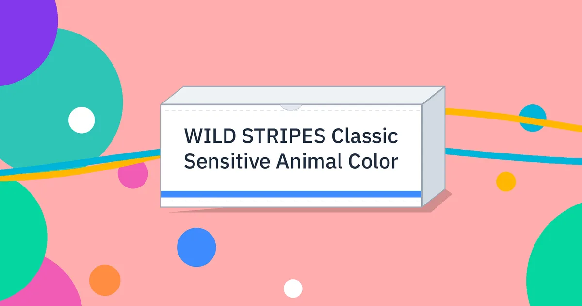 Symbolbild: Packung mit der Aufschrift WILD STRIPES Classic Sensitive Animal Color (PZN 20377095) – Verfügbarkeit und Bezug in Apotheken in Frankfurt am Main