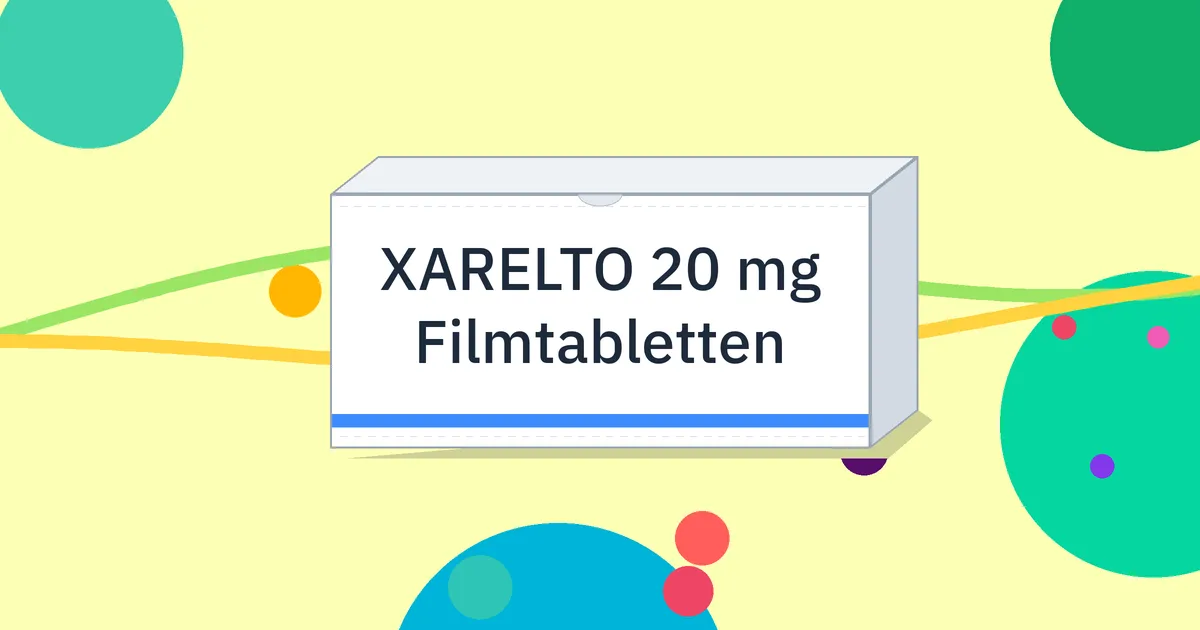 Symbolbild: Packung mit der Aufschrift XARELTO 20 mg Filmtabletten (PZN 19197436) – Verfügbarkeit und Bezug in Apotheken in Frankfurt am Main