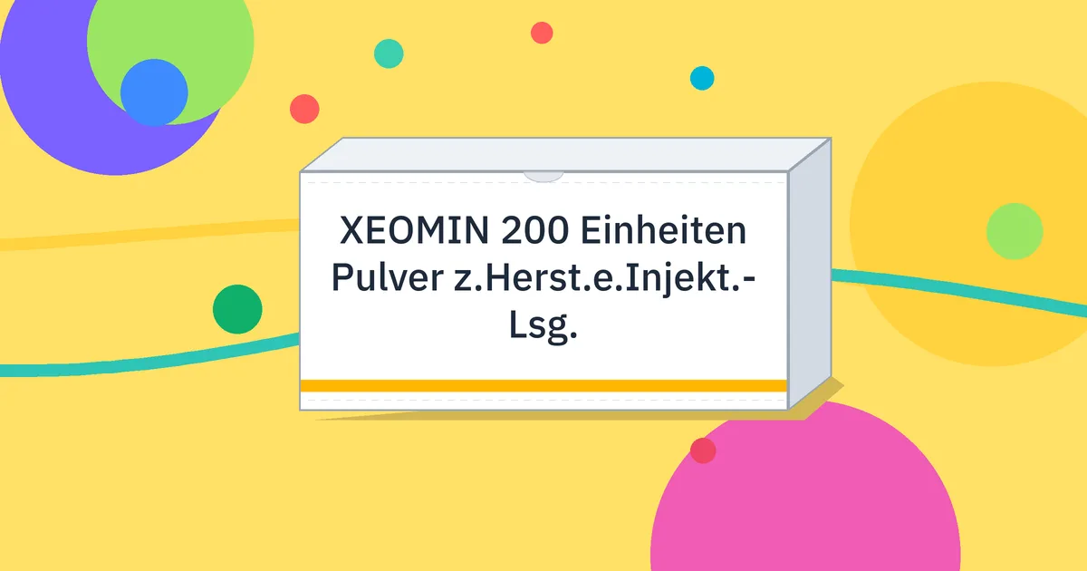 Symbolbild: Packung mit der Aufschrift XEOMIN 200 Einheiten Pulver z.Herst.e.Injekt.-Lsg. (PZN 17543377) – Verfügbarkeit und Bezug in Apotheken in Frankfurt am Main