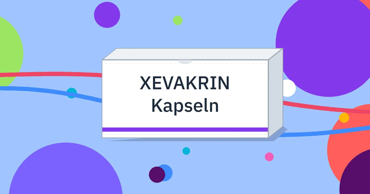 Symbolbild: Packung mit der Aufschrift XEVAKRIN Kapseln (PZN 13813650) – Verfügbarkeit und Bezug in Apotheken in Frankfurt am Main