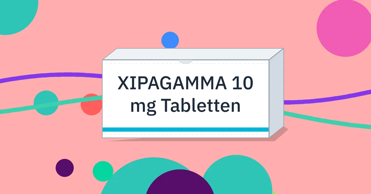 Symbolbild: Packung mit der Aufschrift XIPAGAMMA 10 mg Tabletten (PZN 16013499) – Verfügbarkeit und Bezug in Apotheken in Frankfurt am Main
