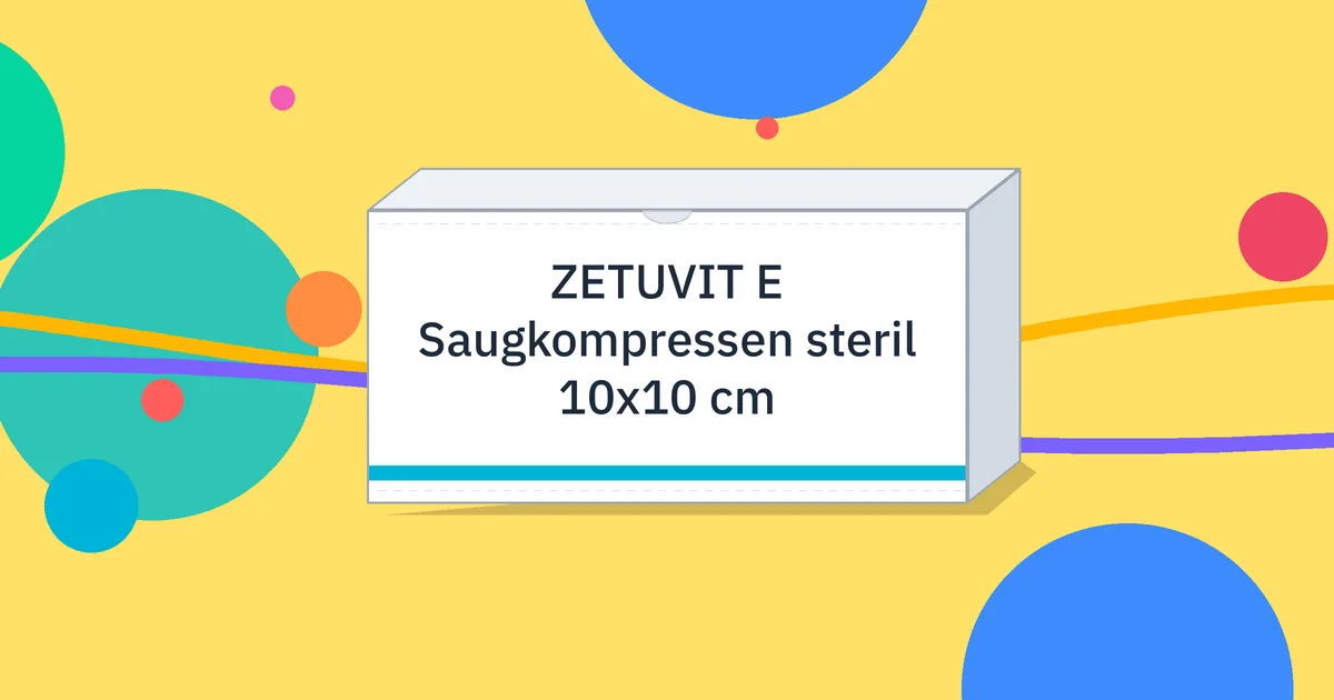 Symbolbild: Packung mit der Aufschrift ZETUVIT E Saugkompressen steril 10x10 cm (PZN 17639657) – Verfügbarkeit und Bezug in Apotheken in Frankfurt am Main