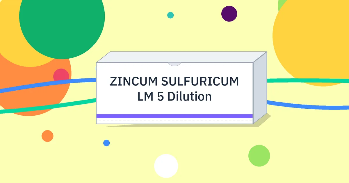 Symbolbild: Packung mit der Aufschrift ZINCUM SULFURICUM LM 5 Dilution (PZN 13299992) – Verfügbarkeit und Bezug in Apotheken in Frankfurt am Main