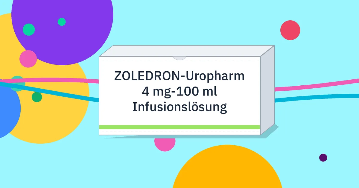 Symbolbild: Packung mit der Aufschrift ZOLEDRON-Uropharm 4 mg-100 ml Infusionslösung (PZN 12855161) – Verfügbarkeit und Bezug in Apotheken in Frankfurt am Main