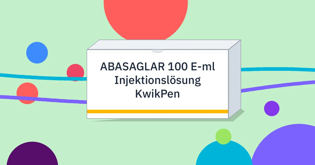 Symbolbild: Packung mit der Aufschrift ABASAGLAR 100 E-ml Injektionslösung KwikPen (PZN 11690901) – Verfügbarkeit und Bezug in Apotheken in Frankfurt am Main