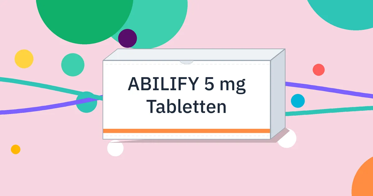 Symbolbild: Packung mit der Aufschrift ABILIFY 5 mg Tabletten (PZN 01604266) – Verfügbarkeit und Bezug in Apotheken in Frankfurt am Main