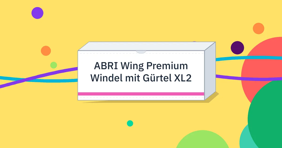 Symbolbild: Packung mit der Aufschrift ABRI Wing Premium Windel mit Gürtel XL2 (PZN 14409307) – Verfügbarkeit und Bezug in Apotheken in Frankfurt am Main
