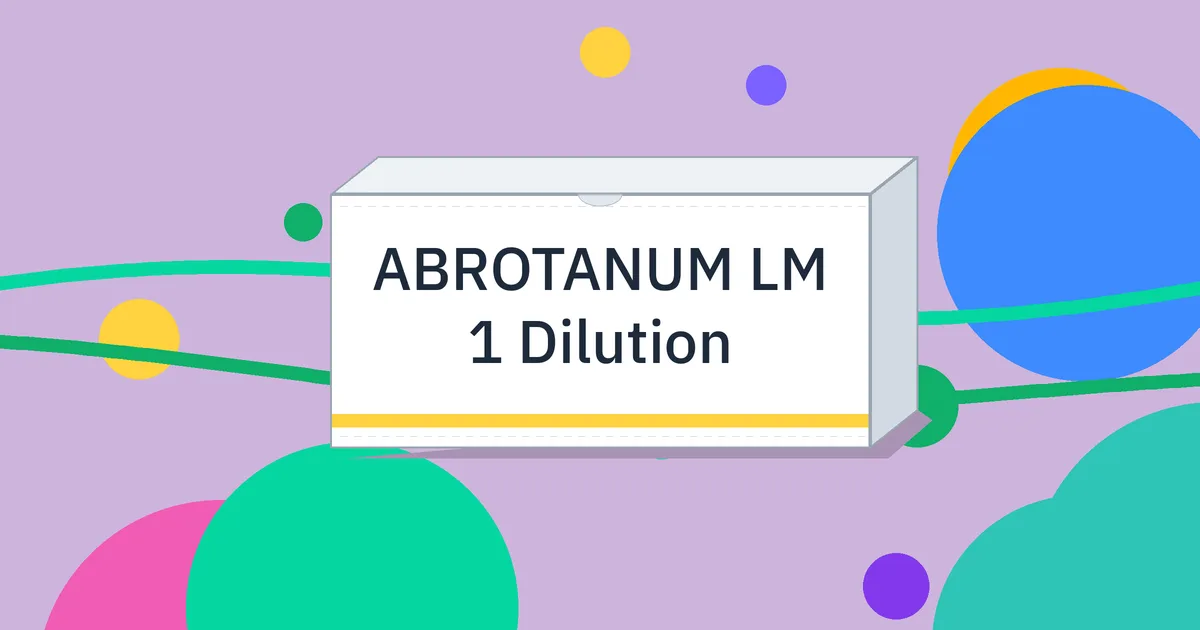 Symbolbild: Packung mit der Aufschrift ABROTANUM LM 1 Dilution (PZN 12750522) – Verfügbarkeit und Bezug in Apotheken in Frankfurt am Main