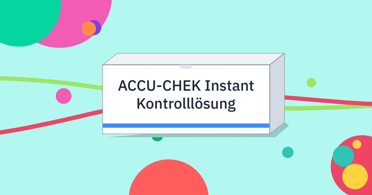 Symbolbild: Packung mit der Aufschrift ACCU-CHEK Instant Kontrolllösung (PZN 16802411) – Verfügbarkeit und Bezug in Apotheken in Frankfurt am Main