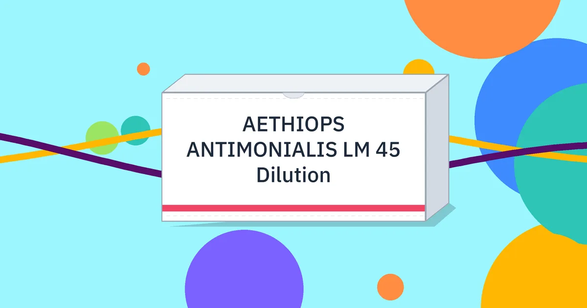 Symbolbild: Packung mit der Aufschrift AETHIOPS ANTIMONIALIS LM 45 Dilution (PZN 13301513) – Verfügbarkeit und Bezug in Apotheken in Frankfurt am Main