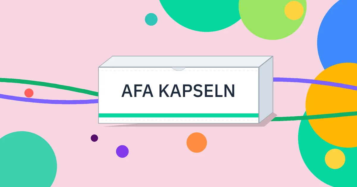 Symbolbild: Packung mit der Aufschrift AFA KAPSELN (PZN 01371460) – Verfügbarkeit und Bezug in Apotheken in Frankfurt am Main
