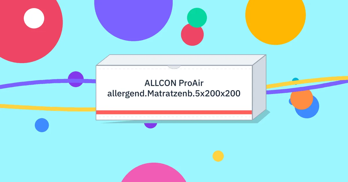 Symbolbild: Packung mit der Aufschrift ALLCON ProAir allergend.Matratzenb.5x200x200 (PZN 12445919) – Verfügbarkeit und Bezug in Apotheken in Frankfurt am Main