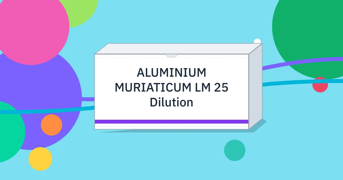 Symbolbild: Packung mit der Aufschrift ALUMINIUM MURIATICUM LM 25 Dilution (PZN 13316874) – Verfügbarkeit und Bezug in Apotheken in Frankfurt am Main