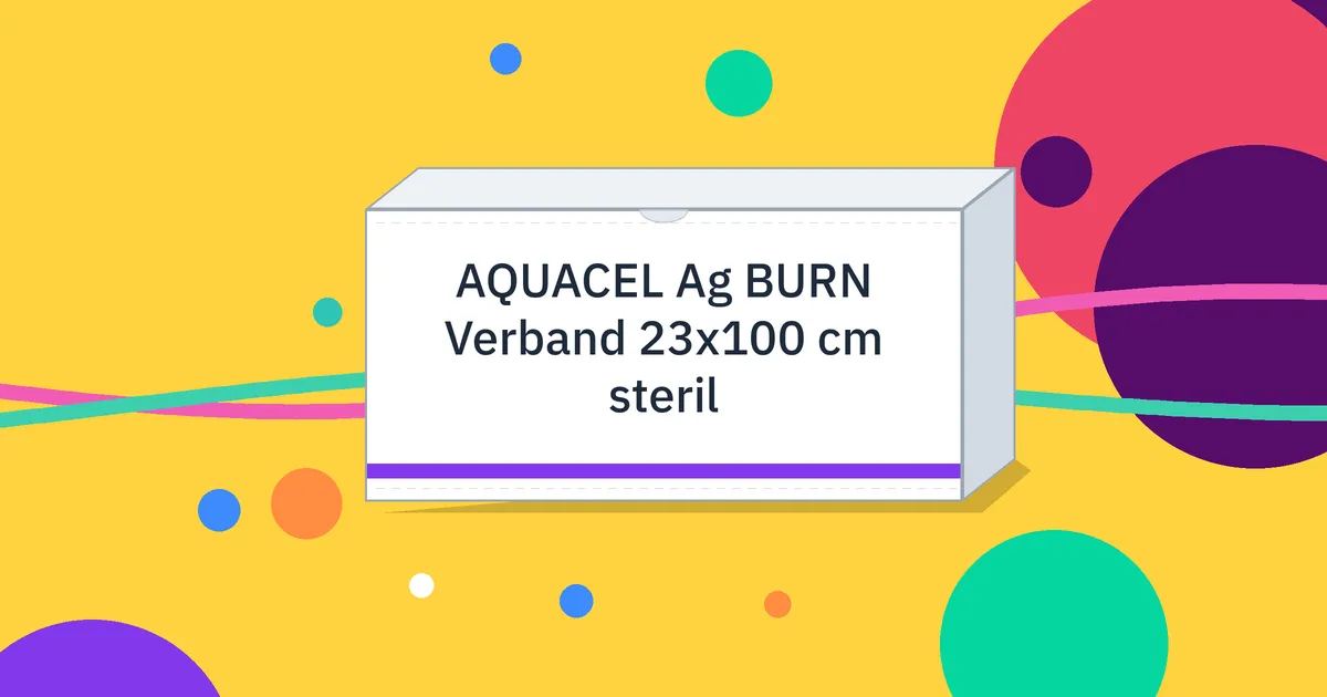 Symbolbild: Packung mit der Aufschrift AQUACEL Ag BURN Verband 23x100 cm steril (PZN 00215166) – Verfügbarkeit und Bezug in Apotheken in Frankfurt am Main