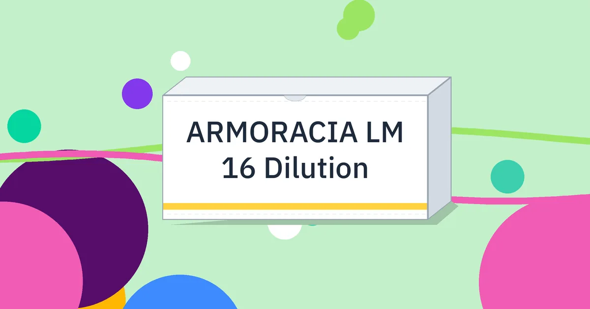 Symbolbild: Packung mit der Aufschrift ARMORACIA LM 16 Dilution (PZN 13393389) – Verfügbarkeit und Bezug in Apotheken in Frankfurt am Main