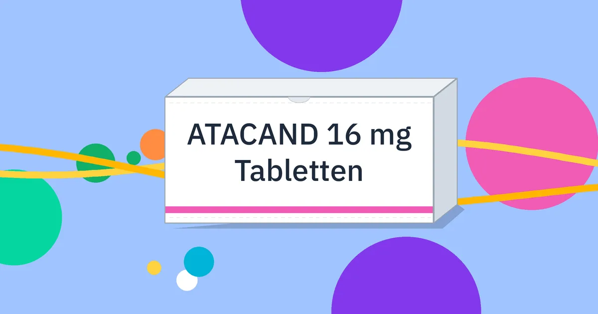 Symbolbild: Packung mit der Aufschrift ATACAND 16 mg Tabletten (PZN 13987278) – Verfügbarkeit und Bezug in Apotheken in Frankfurt am Main