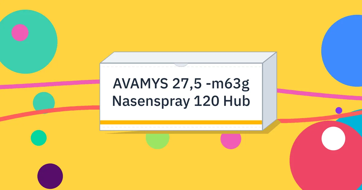 Symbolbild: Packung mit der Aufschrift AVAMYS 27,5 -m63g Nasenspray 120 Hub (PZN 02425979) – Verfügbarkeit und Bezug in Apotheken in Frankfurt am Main