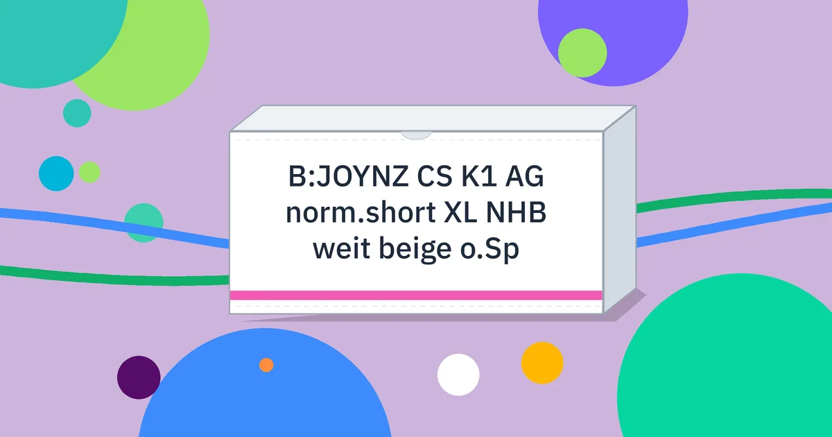 Symbolbild: Packung mit der Aufschrift B:JOYNZ CS K1 AG norm.short XL NHB weit beige o.Sp (PZN 20536027) – Verfügbarkeit und Bezug in Apotheken in Frankfurt am Main