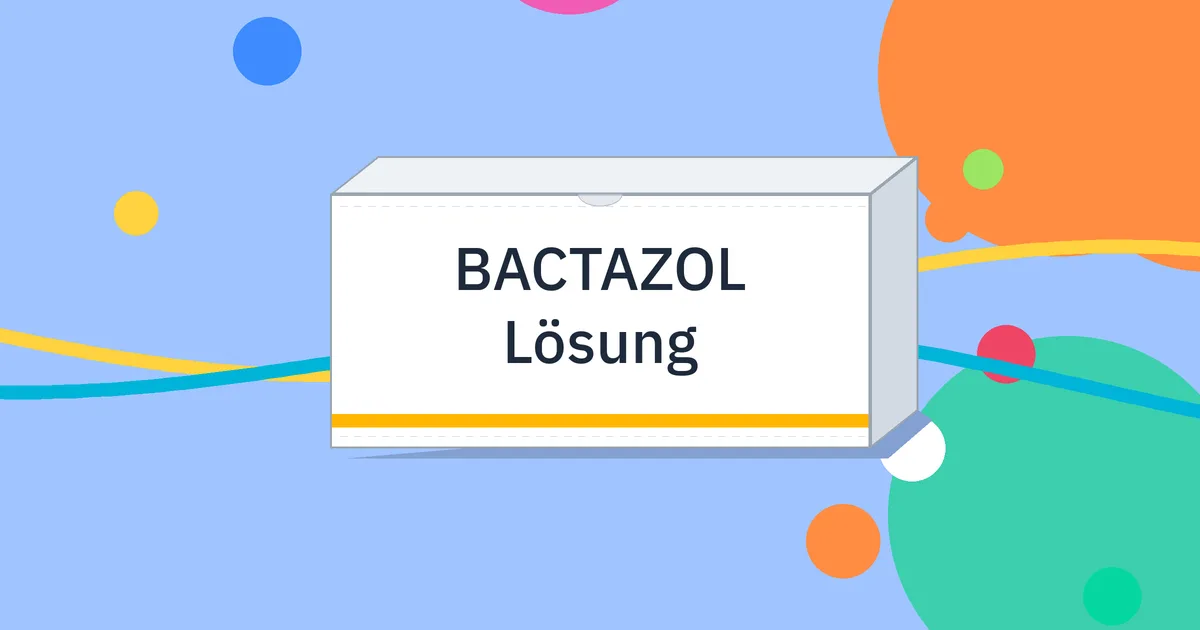 Symbolbild: Packung mit der Aufschrift BACTAZOL Lösung (PZN 04956250) – Verfügbarkeit und Bezug in Apotheken in Frankfurt am Main