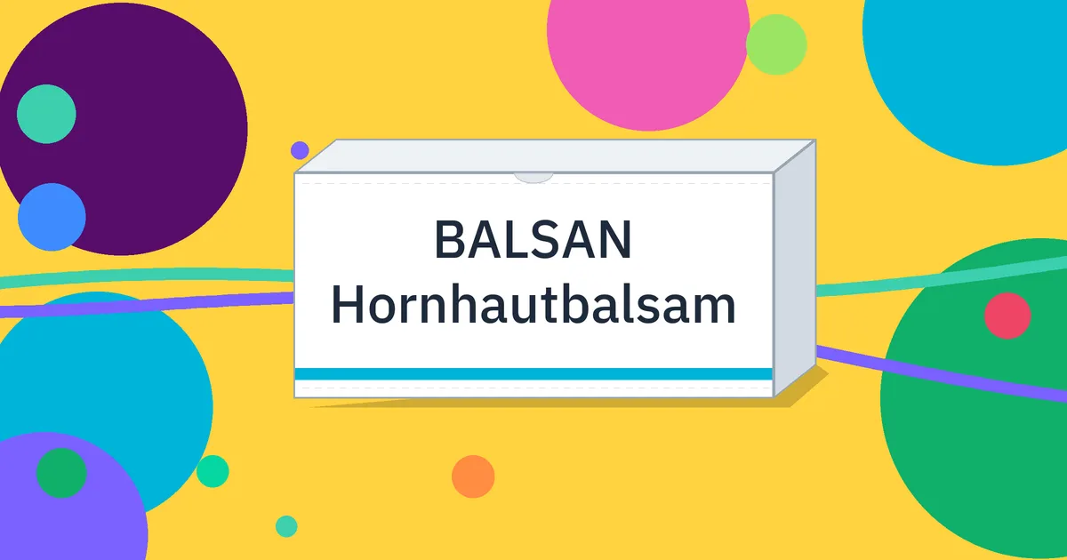 Symbolbild: Packung mit der Aufschrift BALSAN Hornhautbalsam (PZN 09304753) – Verfügbarkeit und Bezug in Apotheken in Frankfurt am Main